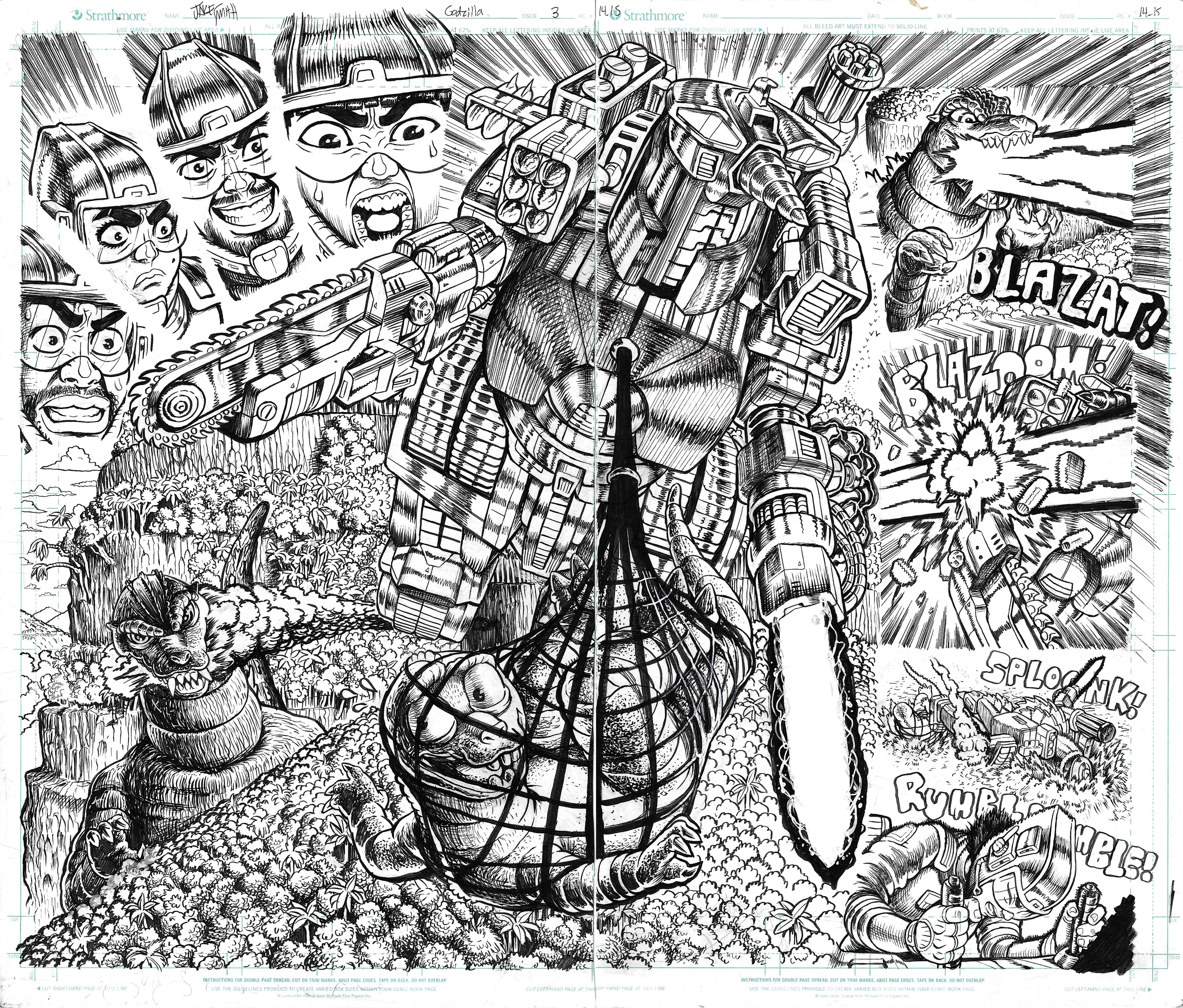Godzilla: War For Humanity - #3 Page 14-15 DPS – Kinetic Collectibles